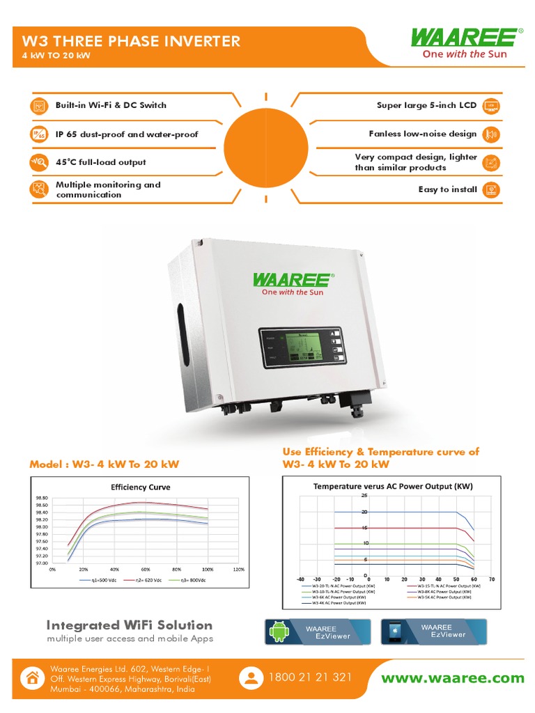W3 - Three Phase 4 KW-20 KW | PDF