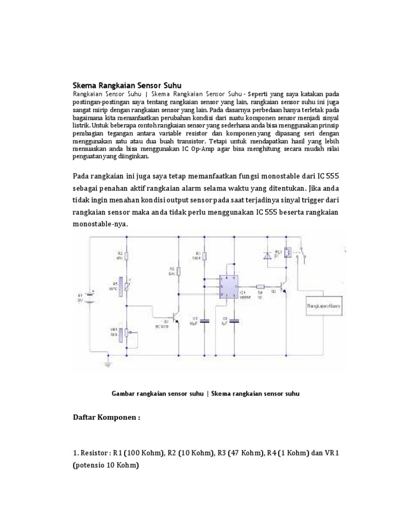 Skema Rangkaian Sensor Suhu | PDF