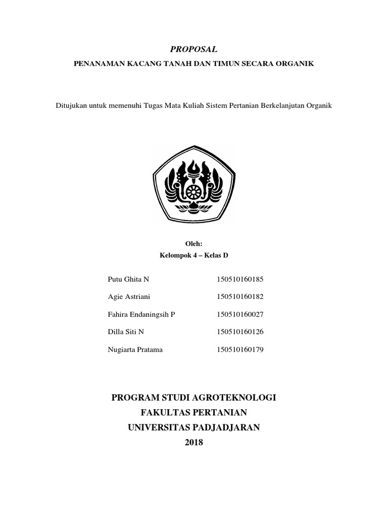 Proposal Penanaman Kacang Tanah Dan Mentimun | PDF | Teknologi & Rekayasa