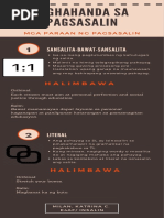 Mga Teknik at Pamamaraan NG Pagsasalin | PDF