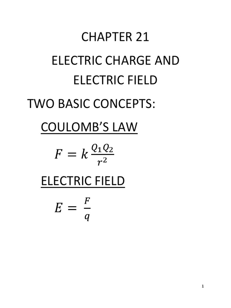Chapter 21 PDF | PDF | Electric Field | Electric Charge