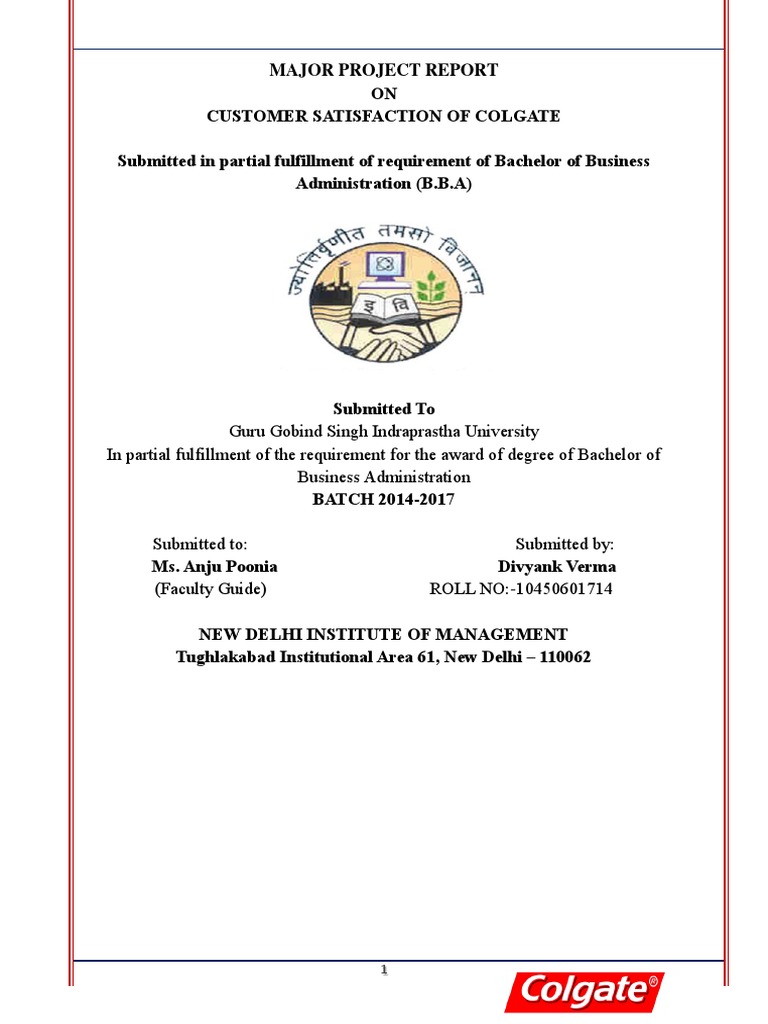 Customer Satisfaction of Colgate | PDF | Business