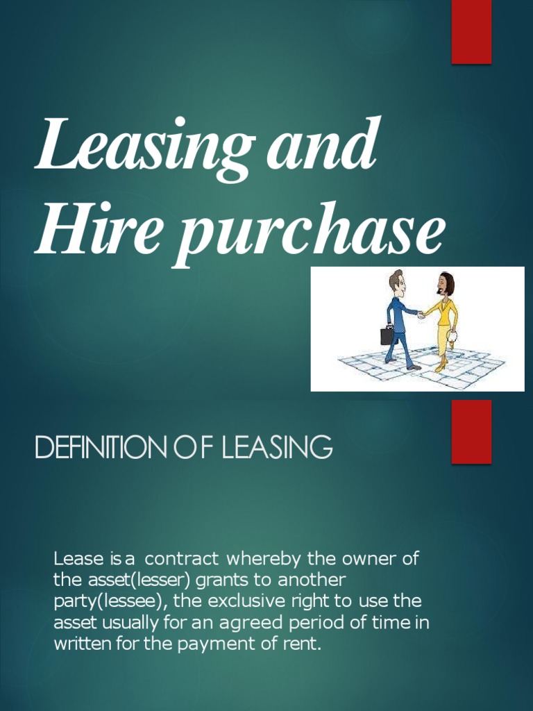 Leasing and Hire Purchase | PDF | Lease | Credit