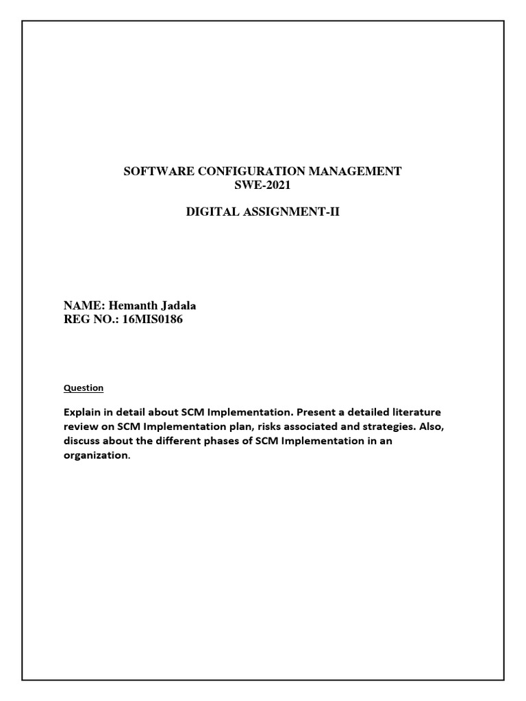 Software Configuration Management | PDF | Version Control | Software Engineering