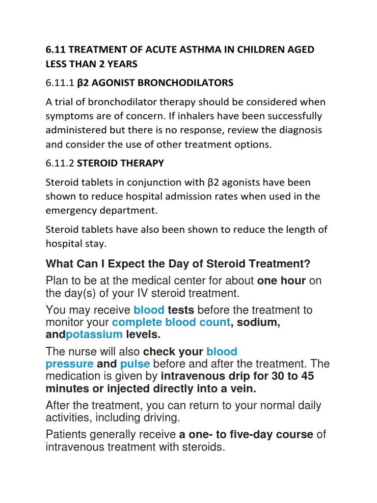 Asthma Indication Note | PDF