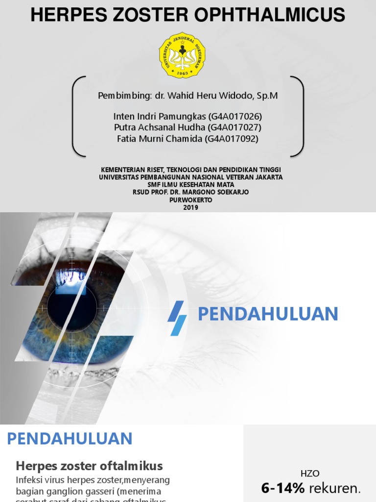 Herpes Zoster Oftalmicus Tinjauan Klinis Dan Penatalaksanaan Infeksi