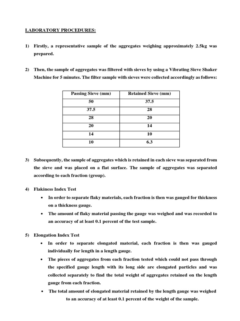 Flakiness and Elongation Test | PDF
