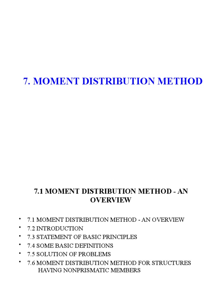 Moment Distribution Method | PDF | Mechanical Engineering | Mechanics