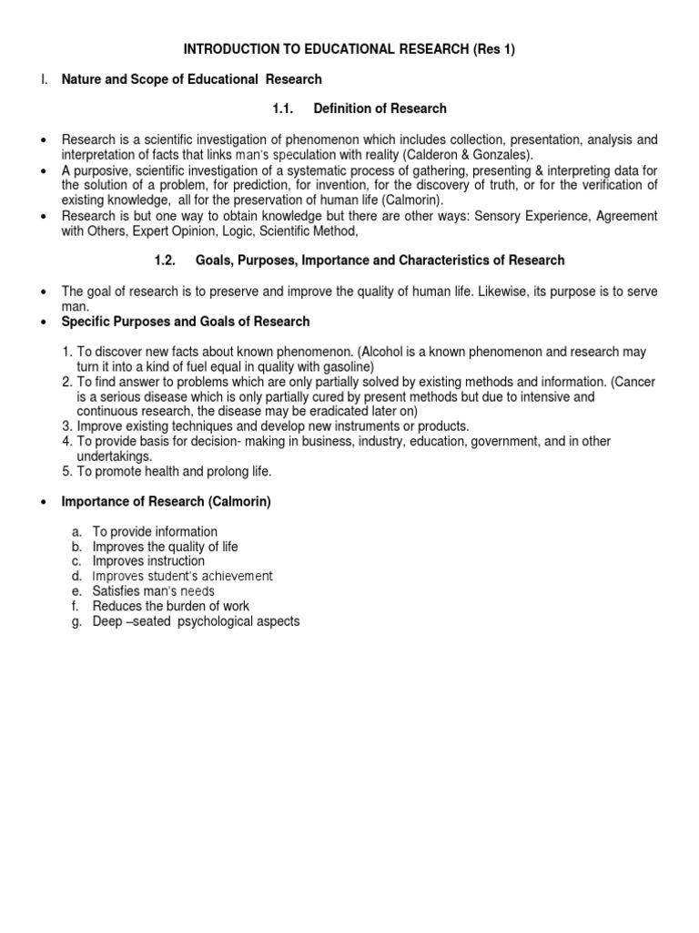 Introduction To Educational Research (Res 1) | PDF | Survey Methodology ...