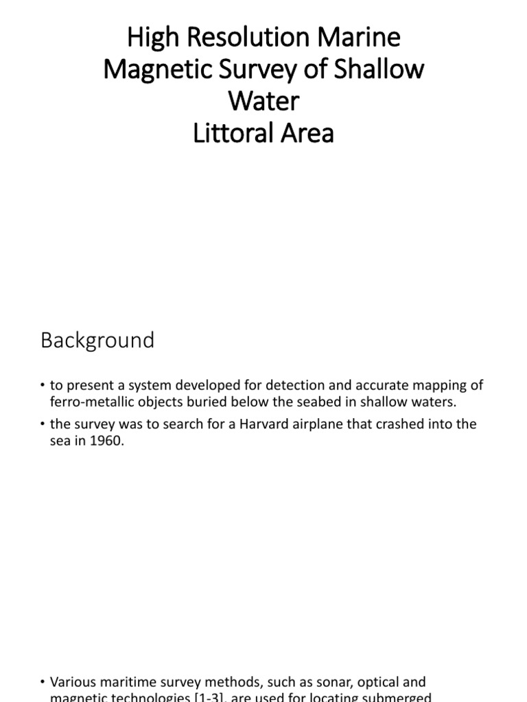 High Resolution Marine Magnetic Survey of Shallow Water | PDF ...