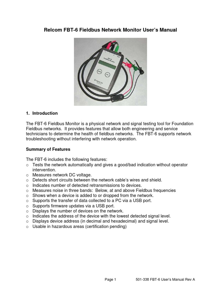 Fieldbus Network Monitor Guide | PDF | Personal Computers | Computer ...