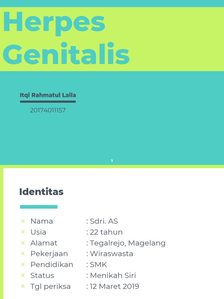 Herpes Genitalis: Diagnosis & Tatalaksana | PDF