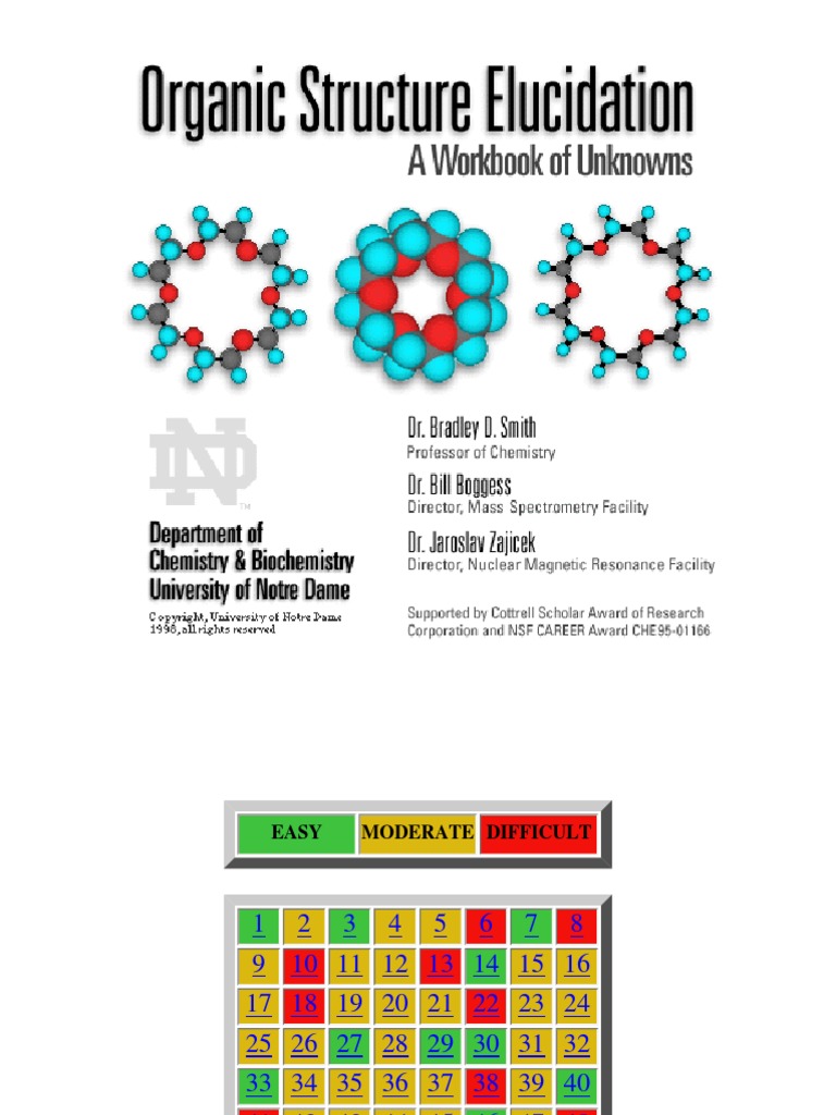Organic Structure Elucidation Problems | PDF | Mass Spectrometry ...