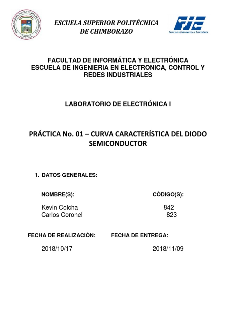 Informe 1 Lab. Electronica I | PDF | Rectificador | Diodo