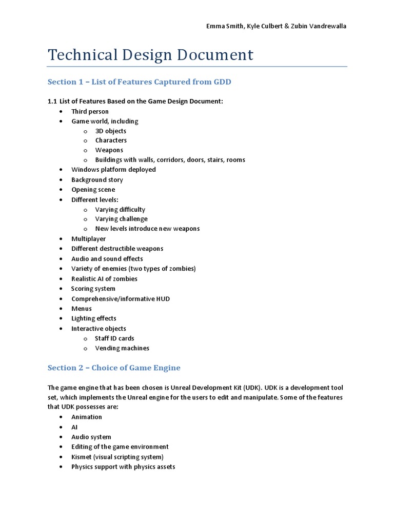 Technical Design Document Final | PDF | 3 D Computer Graphics | Adobe ...
