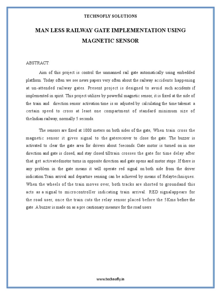 Smart Railway Gate with Magnetic Sensors | PDF | Sensor | Microcontroller
