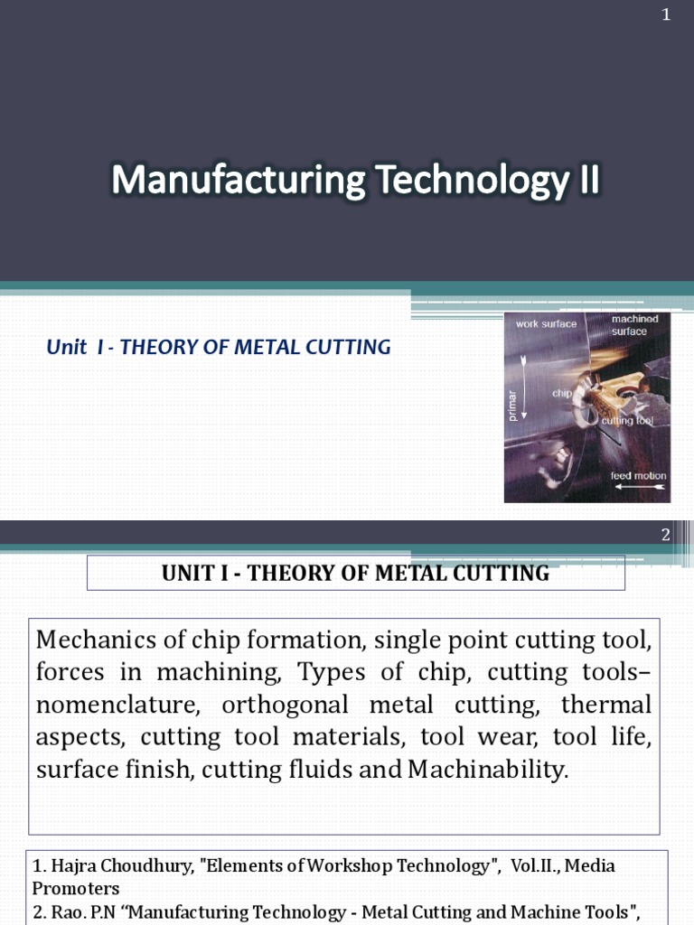 Unit I - Theory of Metal Cutting | PDF | Machining | Wear