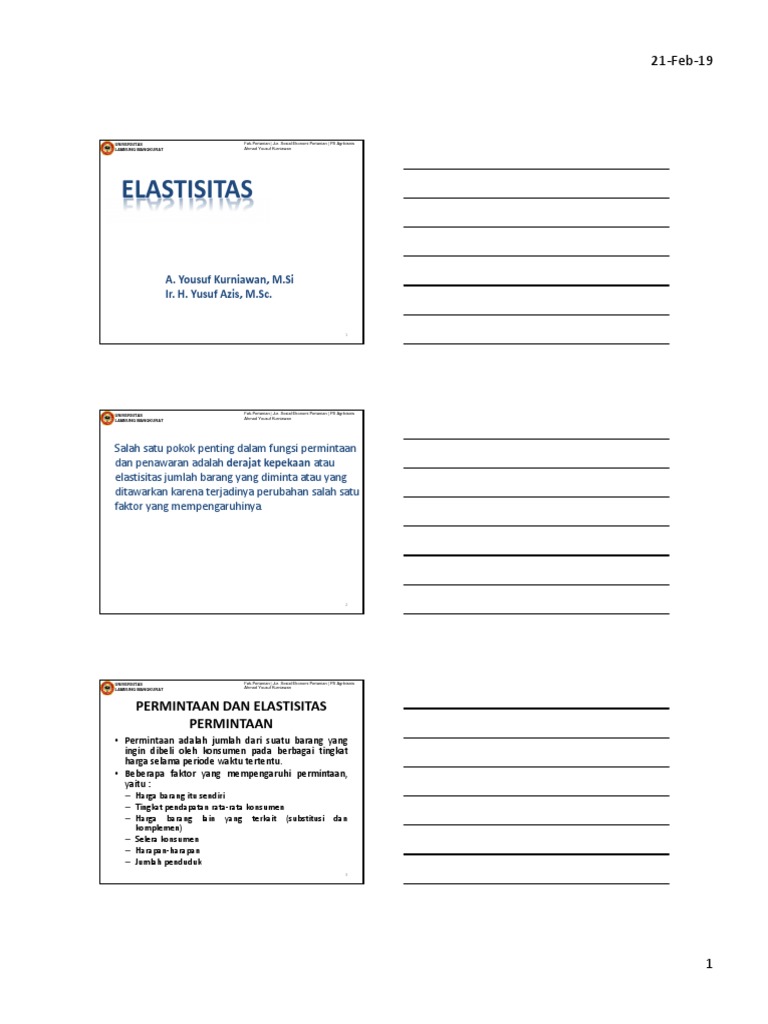 03 - Elastisitas Permintaan Dan Penawaran PDF | PDF