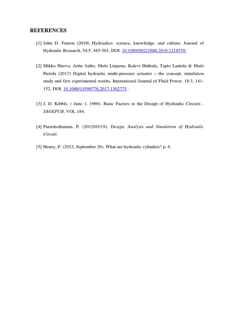 References Hydraulic | PDF | Politics