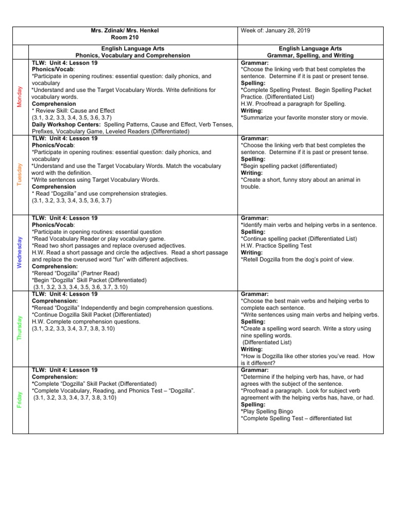 lp19 Dogzilla - Zdinakhenkel | PDF | Phonics | Reading Comprehension
