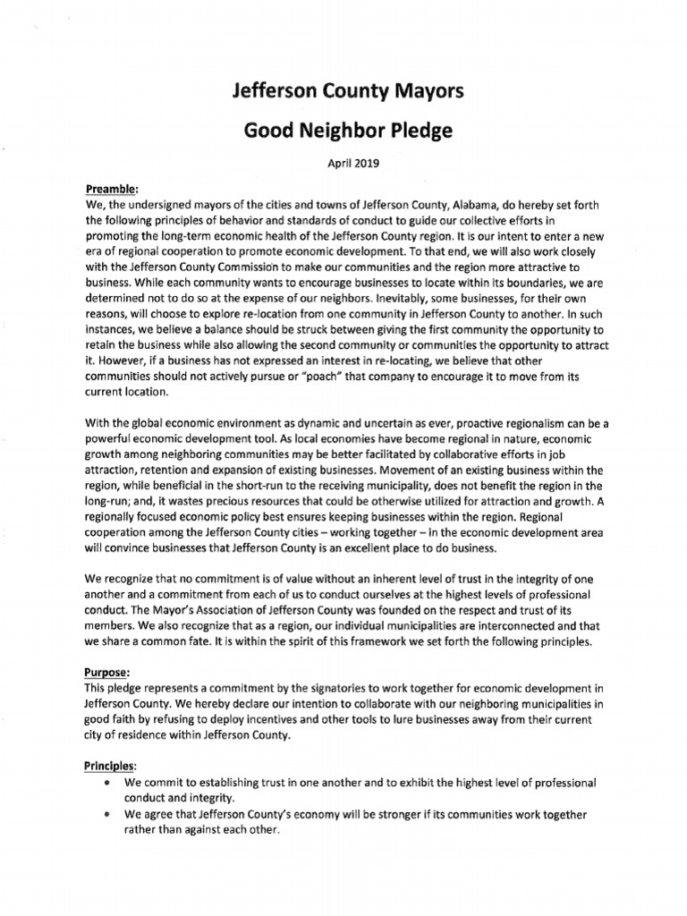 Good Neighbor Pledge | PDF