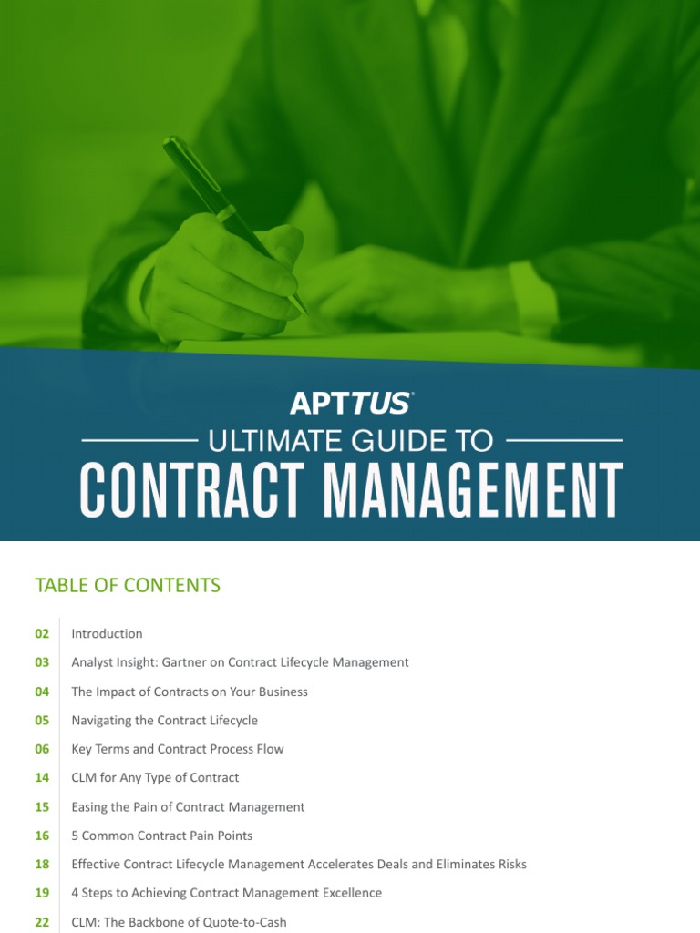 Ultimate Guide To Contract Management Apttus | PDF | Product Lifecycle ...