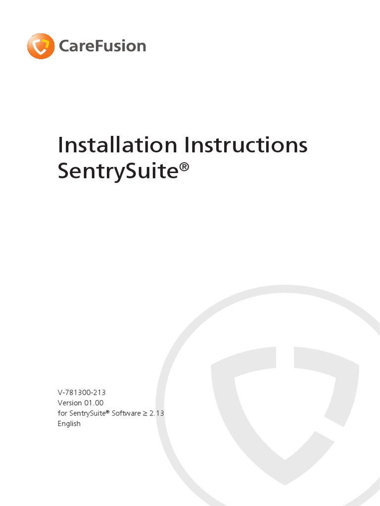 SentrySuite-Installation-Instructions EN PDF | PDF | Microsoft Windows ...