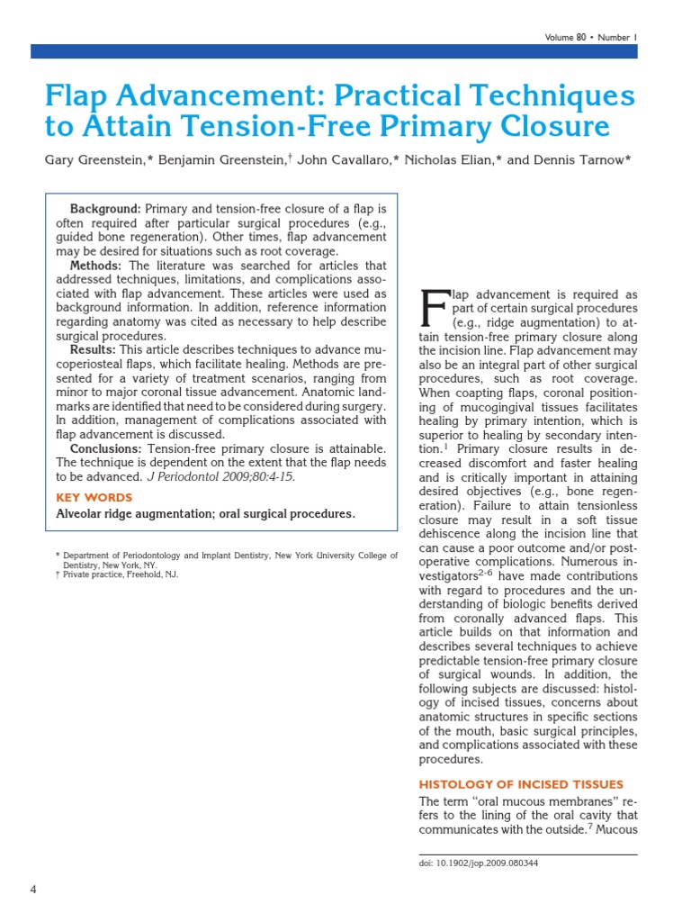Practical Techniques for Attaining Tension-Free Primary Closure Through ...