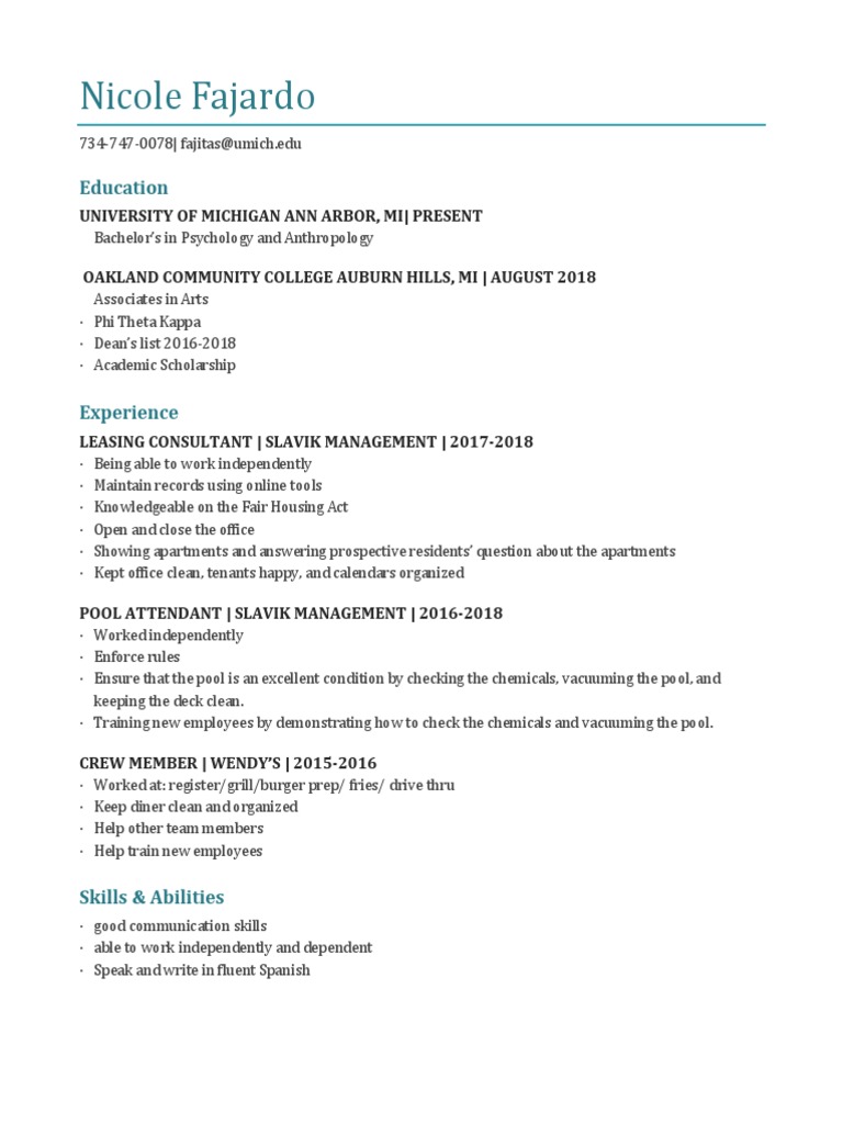Resume Draft | PDF