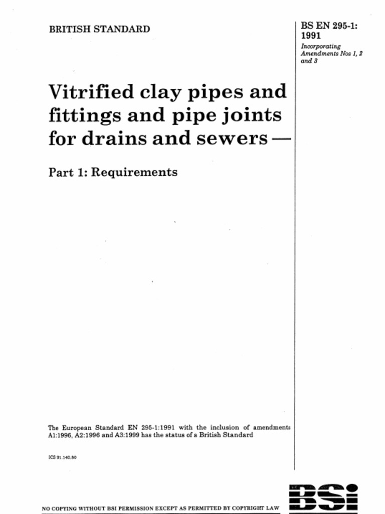 BS en 295-1 1999 PDF | PDF