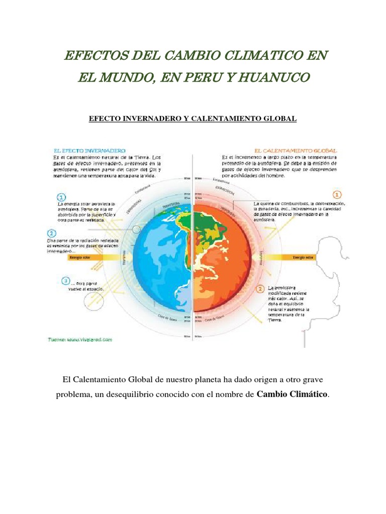 Efectos del Cambio Climático en Perú | PDF | Calentamiento global ...