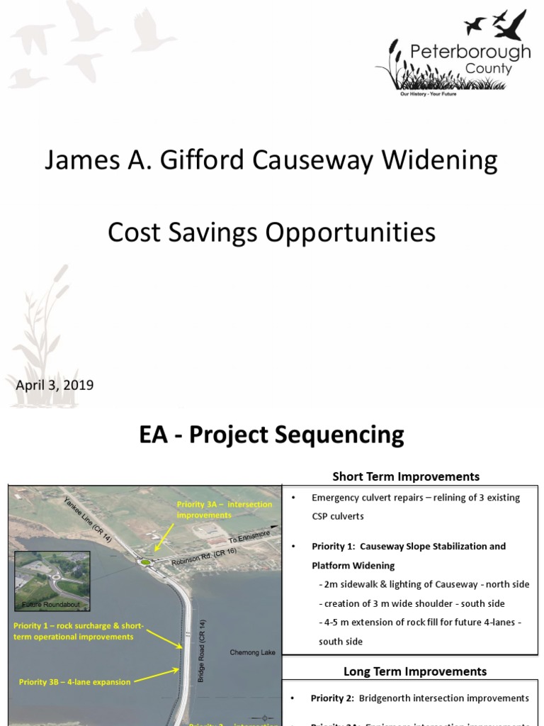 James A. Gifford Causeway Widening Options | PDF | Sidewalk | Road