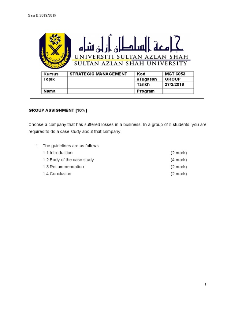 Group Assignment Usas | PDF