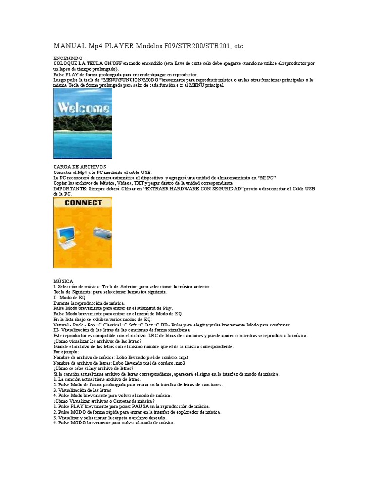 Manual f09-200-201 | PDF | Archivo de computadora | USB