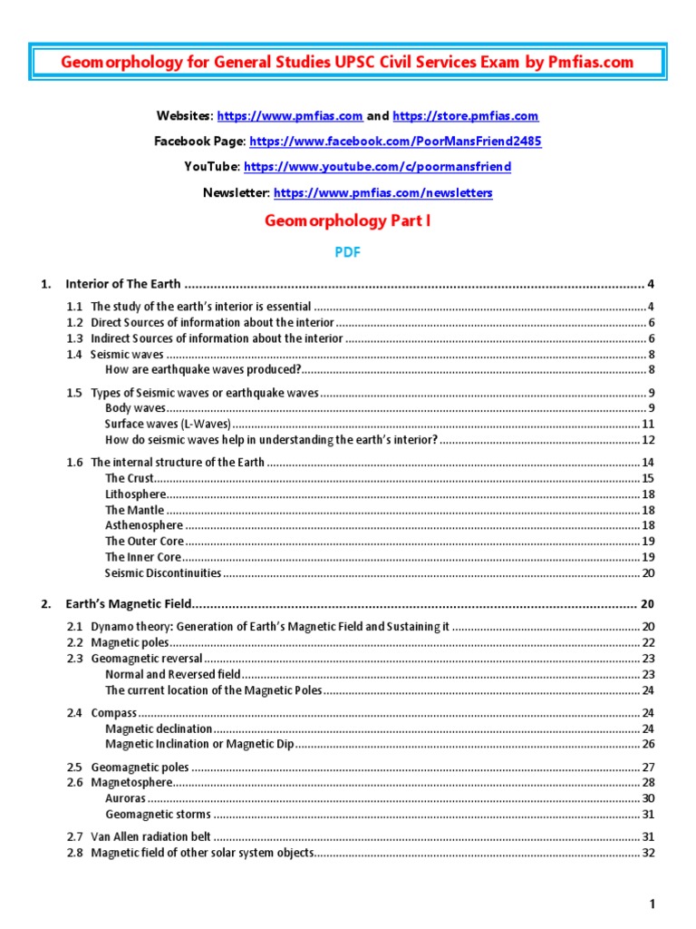 Geo19 1 Geomorphology 1 PDF | PDF | Structure Of The Earth | Mantle ...