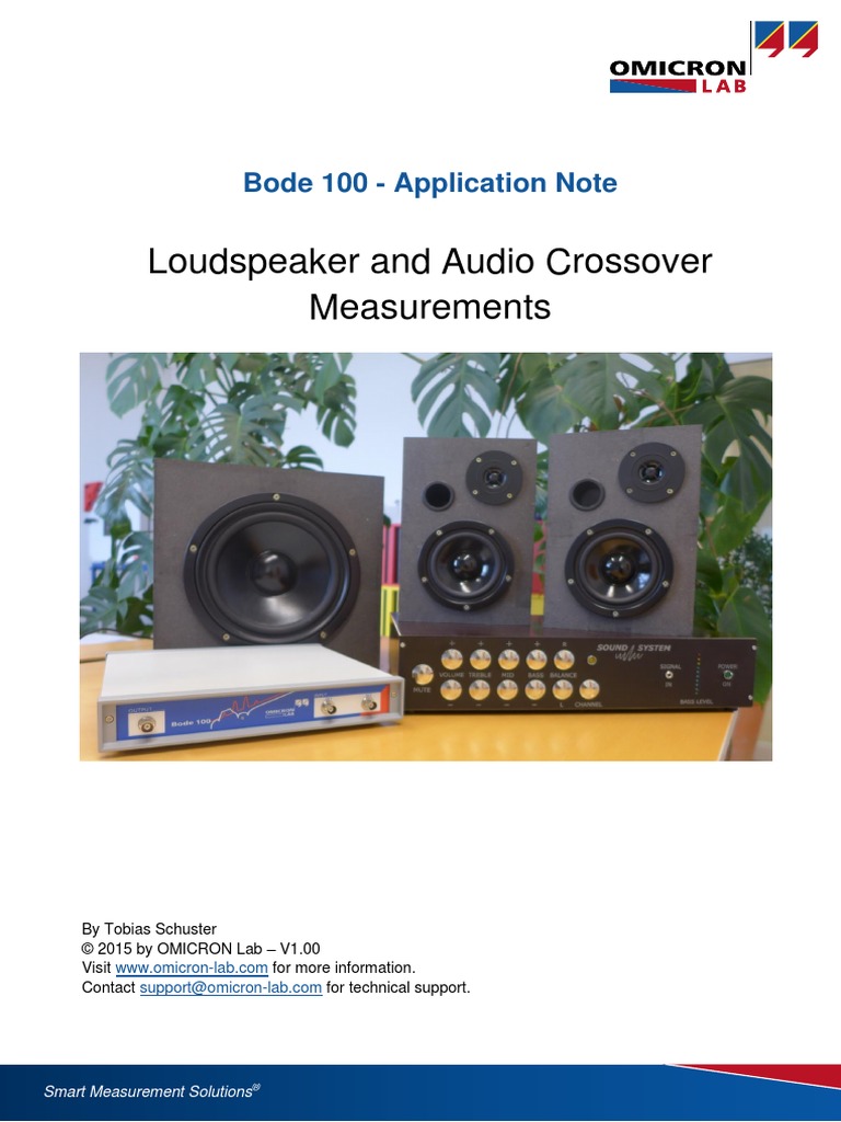 2b-App Note Loudspeaker Audio Crossover Measurements V1 0 | PDF ...