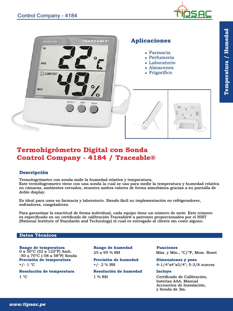 Control Company - 4184 | PDF | Instituto Nacional de Estándares y ...