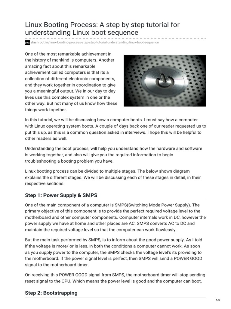 Linux Booting Process A Step by Step Tutorial For Understanding Linux ...