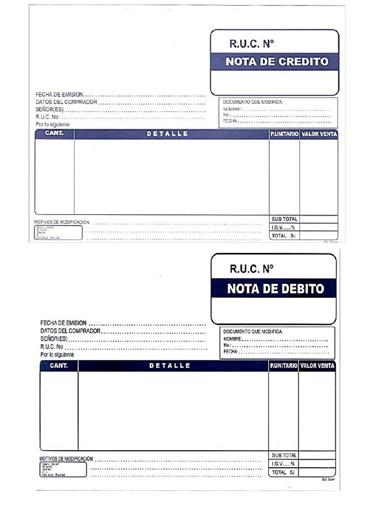 Nota de Debito | PDF