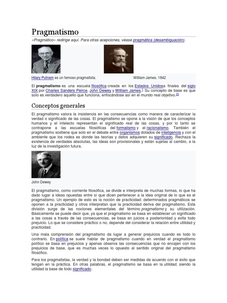 Pragmatism o | PDF | Pragmatismo | Verdad