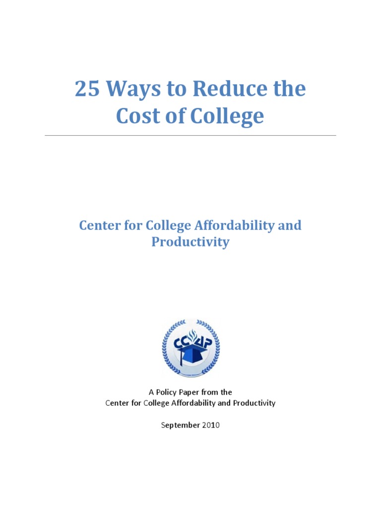 25 Way To Reduce Colleges's Cost (MUST READ RODRIGO) PDF | PDF ...
