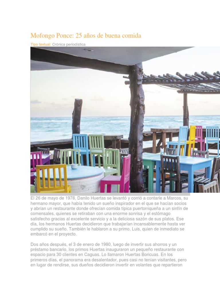 Lectura 4 | PDF | Puerto Rico | Cocina