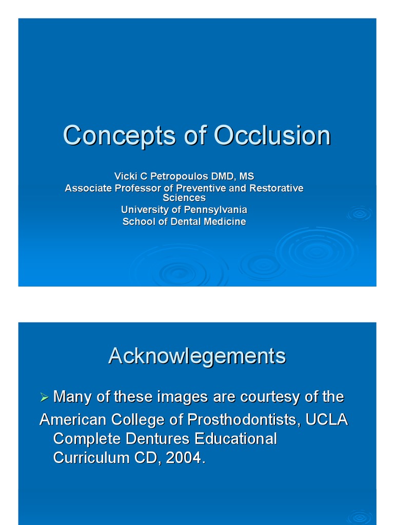 Concepts of Occlusion2010finalf | PDF