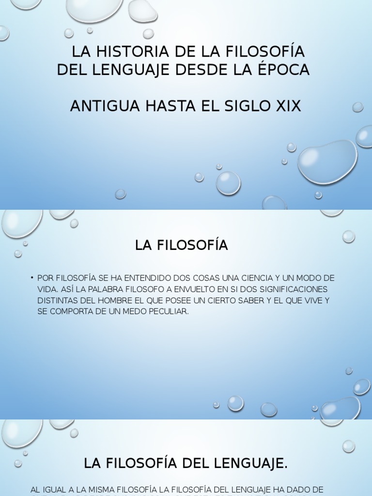 La Historia de La Filosofía Del Lenguaje | PDF | Filosofía del lenguaje ...