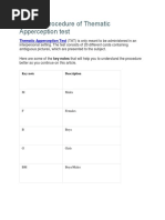 TAT Administration and Interpretation Guide | PDF | Behavioural ...