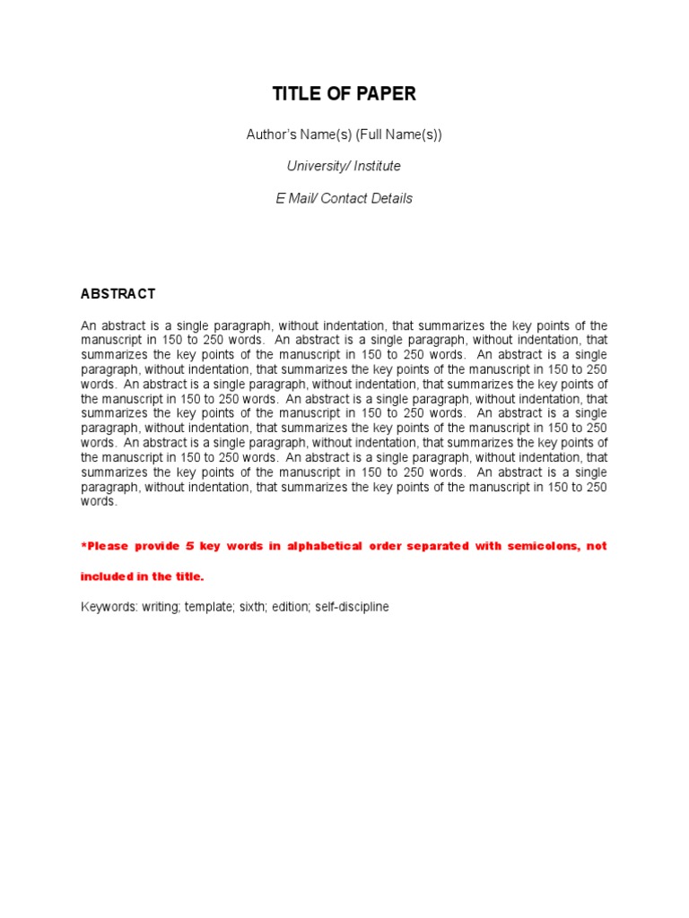Title of Paper: Author's Name(s) (Full Name(s) ) | PDF