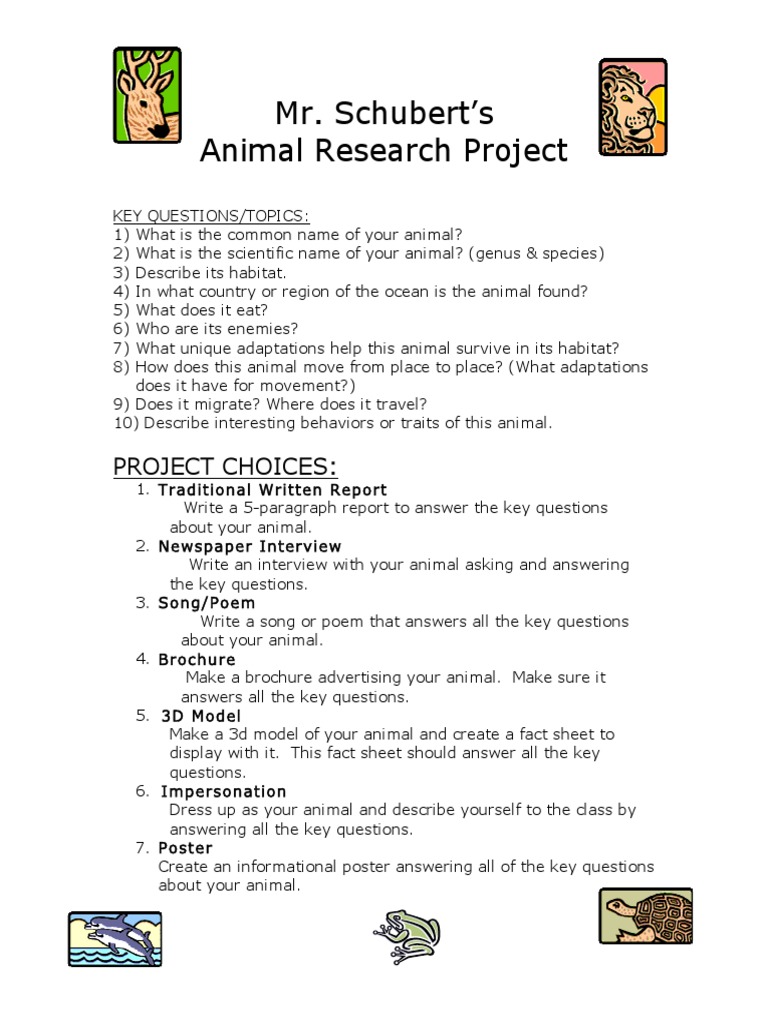 Animal Research Project | PDF