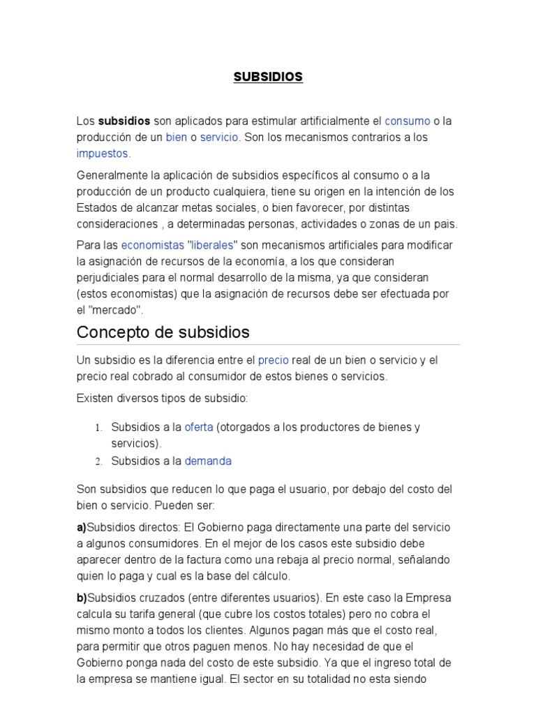 Conceptos de Imptos y Subsidios | PDF | Impuestos | Microeconomía