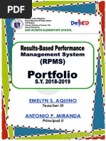 RPMS Portfolio Cover Page For MTs | PDF