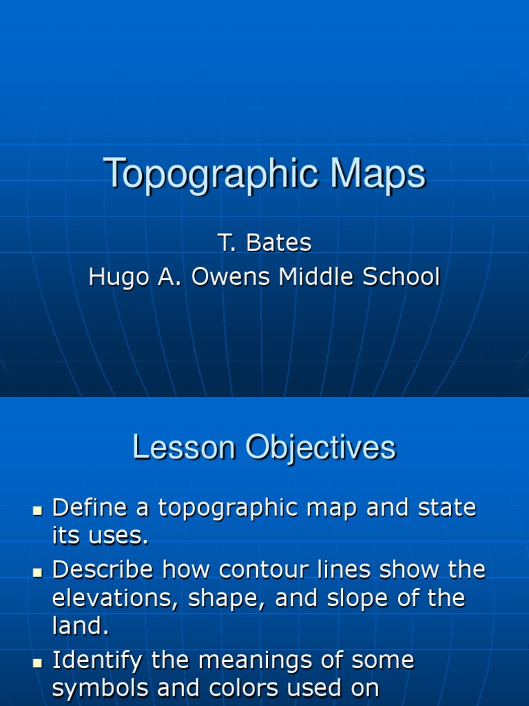 Topographic Maps: T. Bates Hugo A. Owens Middle School | PDF | Contour ...